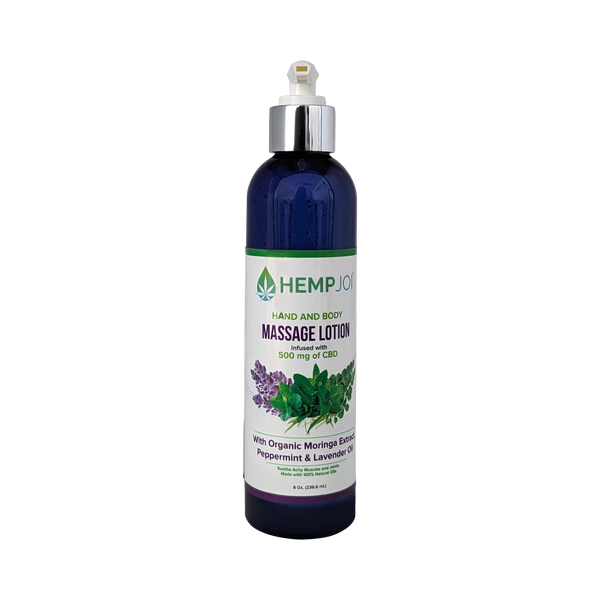 Hemp Joi Hand & Body Massage Lotion – 500 mg CBD – Moringa, Peppermint – Hemp Joi - Fort Myers